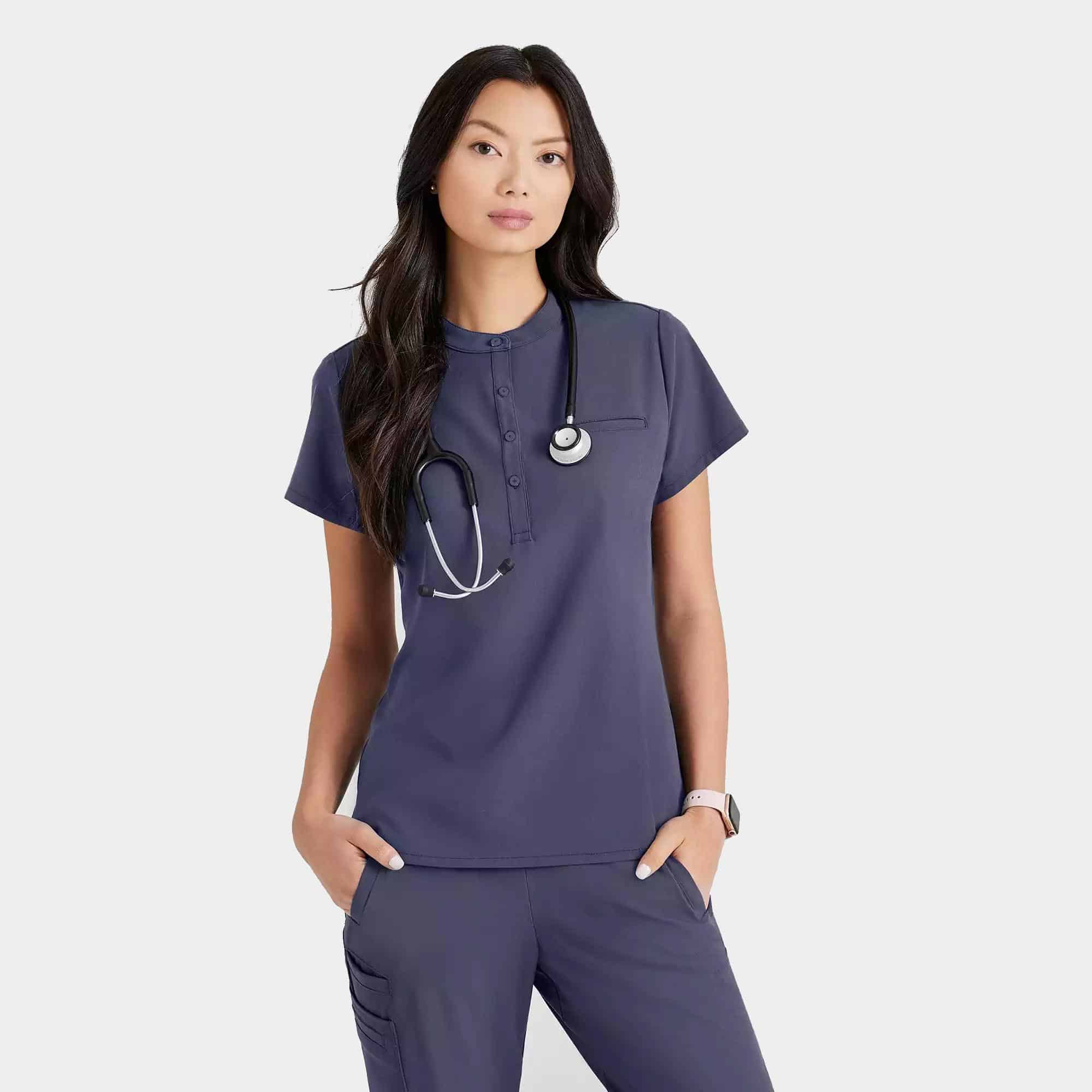Women's 1 Pocket Collar Tuck In Top | BUT163 | Uniform Connection